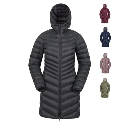 Mountain Warehouse Womens Padded Long Jacket Water Resistant Winter ...