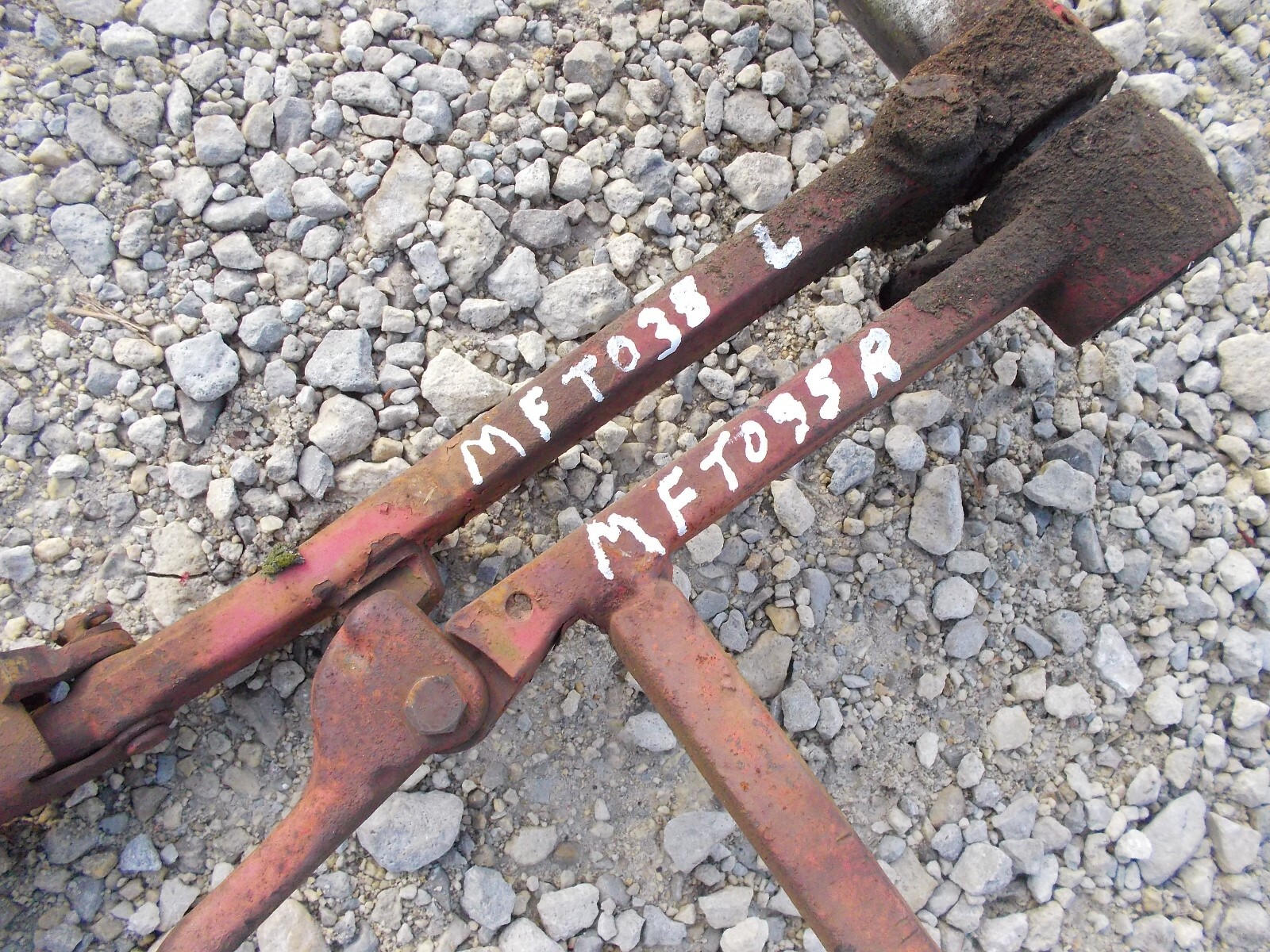 Massey Ferguson TO35 MF tractor brake pedals w/ pivot mounting shaft ...