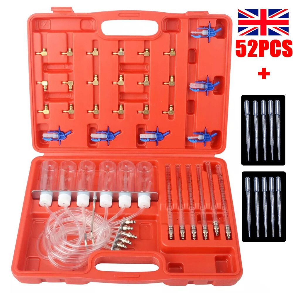 6 Cylinder Diesel Injector Flow Meter Adaptor Set Common Rail Leak Off ...