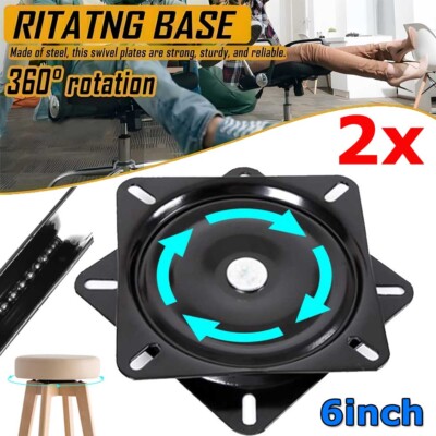 2x Heavy Duty Noise Free Seat Swivel Mounts Boat 360 Rotating Turntable ...