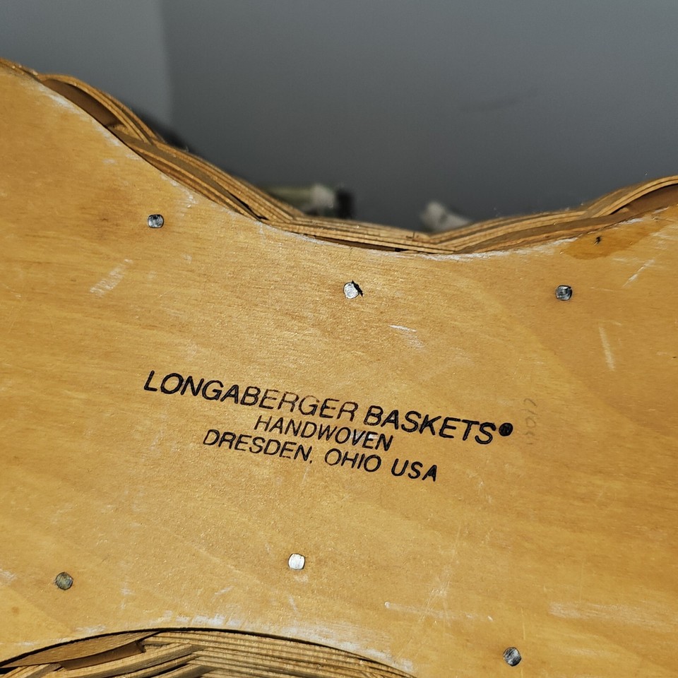 Vintage Longaberger 2001 Large Basket with Fabric And Booklets | eBay