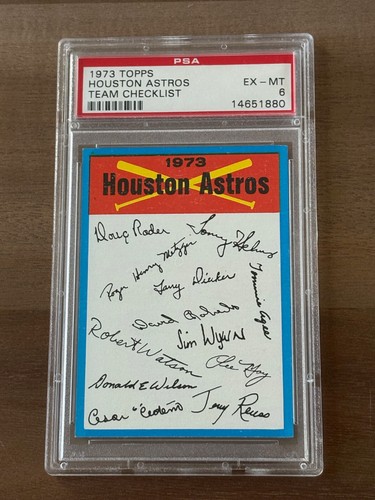 1973 Topps Houston Astros Team Checklist - PSA 6 | eBay