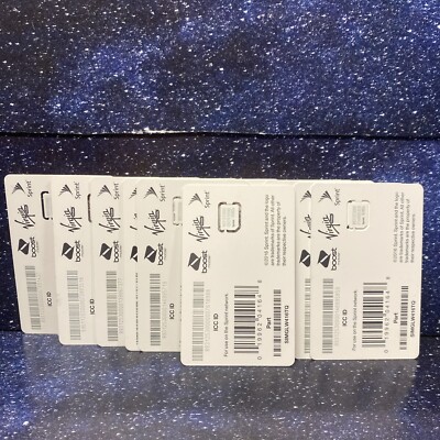 Sprint Boost Virgin Nano Sim Card SIMGLW416TQ 12 units | eBay