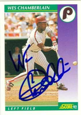 Wes Chamberlain autographed Baseball Card Philadelphia Phillies 1992 ...
