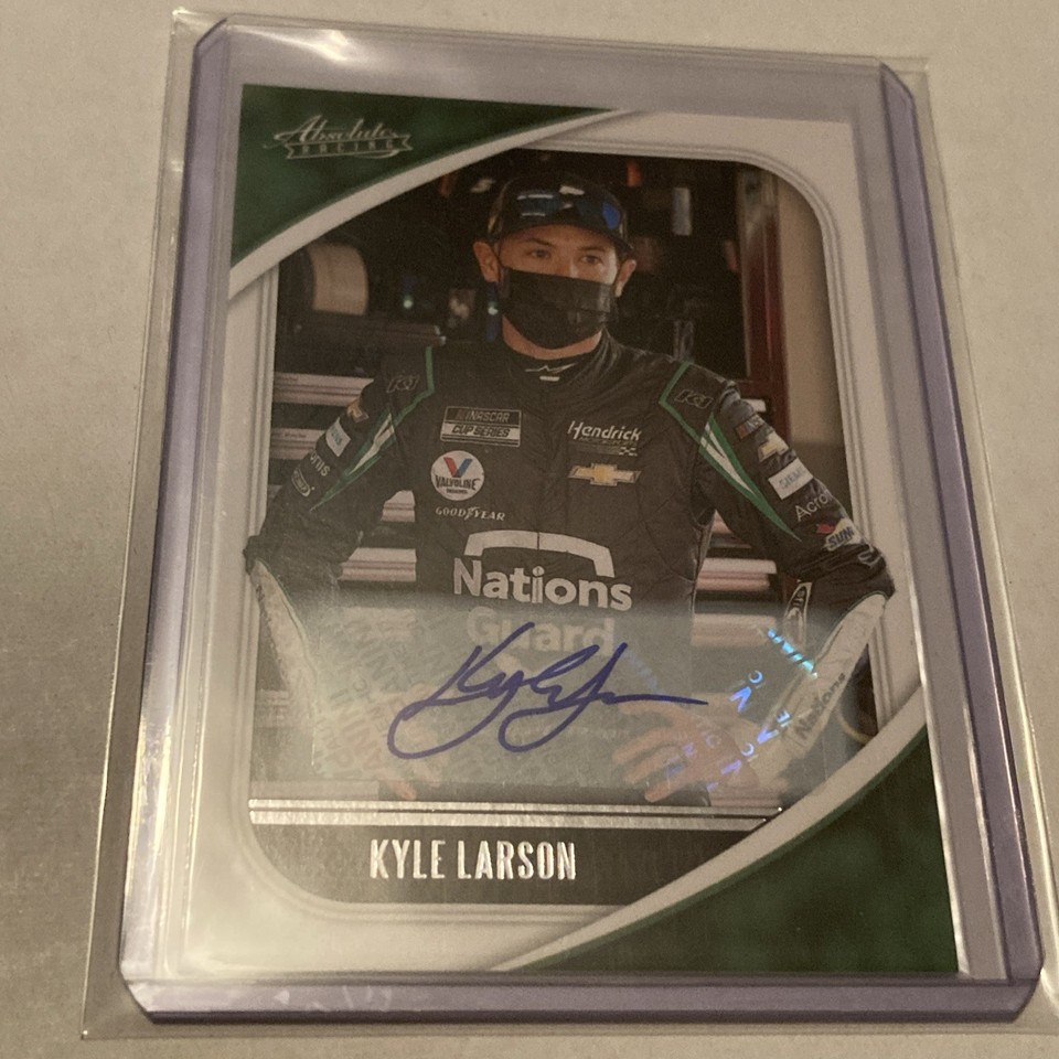 KYLE LARSON Auto 2021 Panini Chronicles Absolute NASCAR #18 Autograph ...