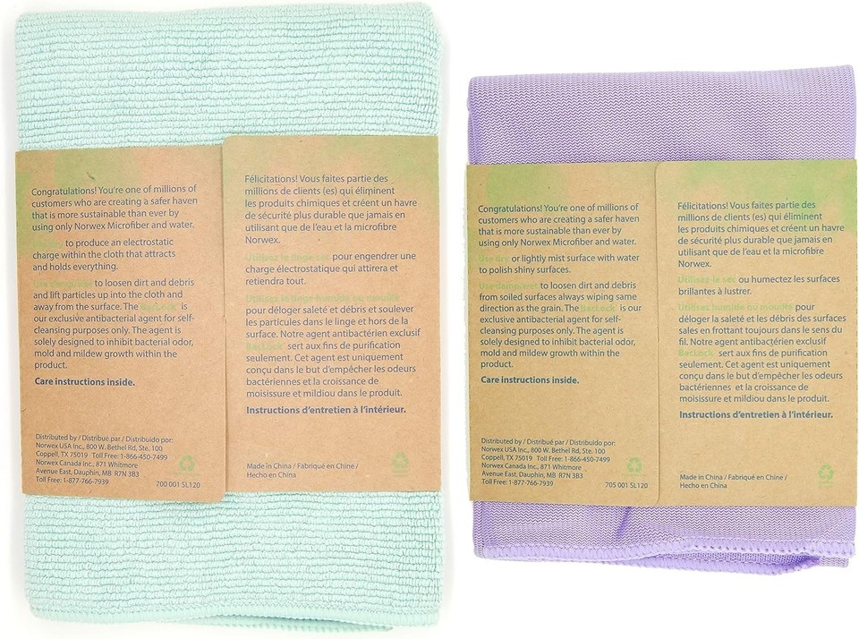 Norwex Basic Package - Microfiber - Glass Window Cleaning Gray ...