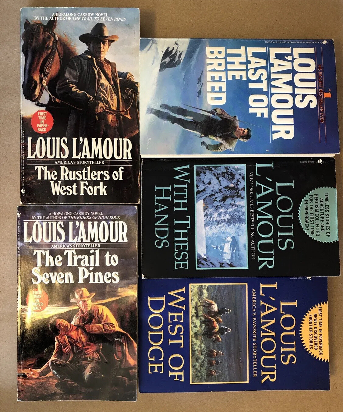 Louis L’Amour Lot of 5 Paperback Books The Rustlers, The Trail to ...
