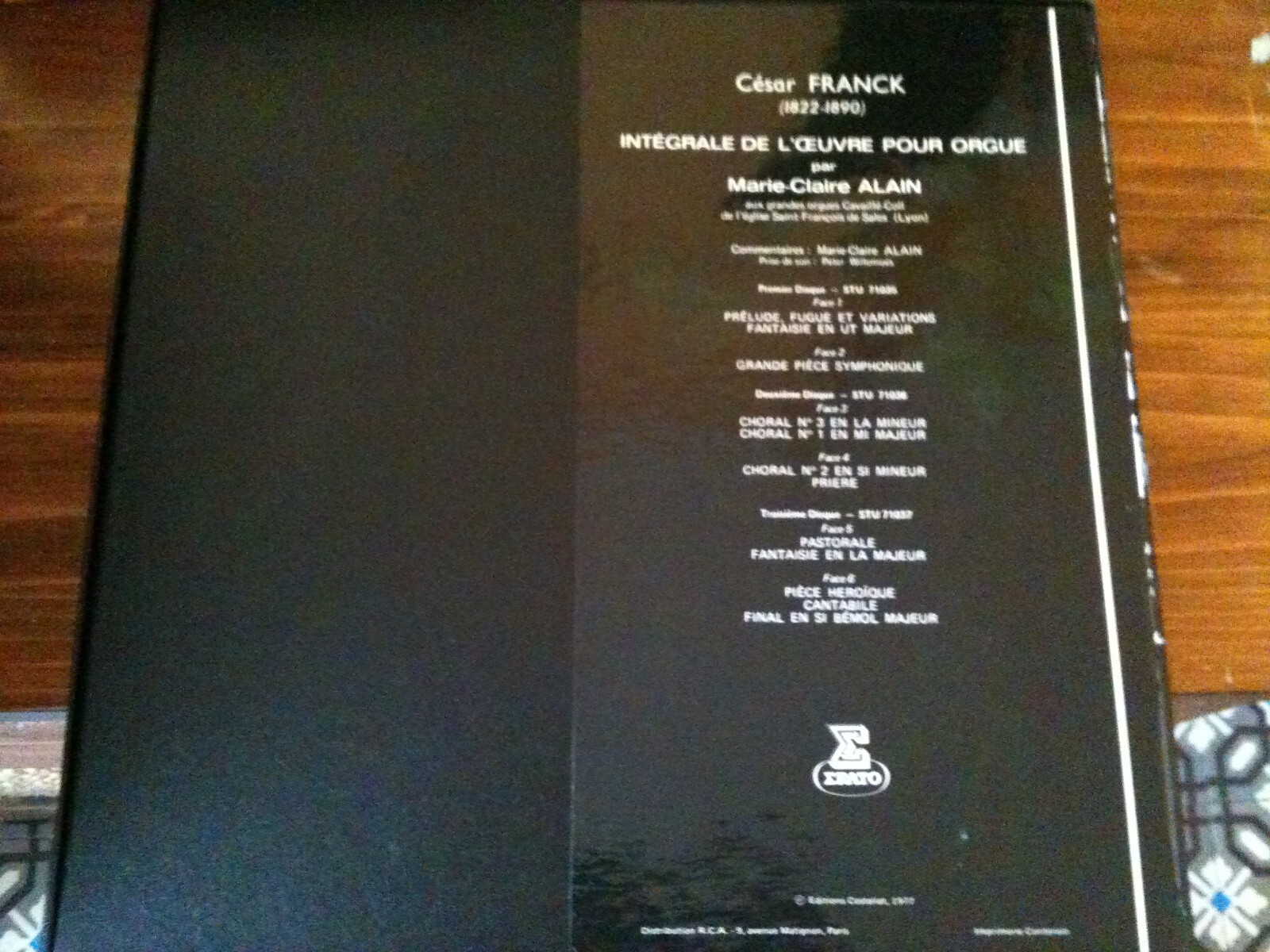 coffret 3 vinyles 33T franck l oeuvre pour orgue marie claire alain | eBay