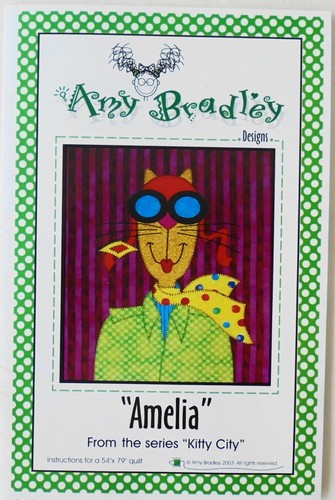 Amy Bradley Designs AMELIA Kitty 10"x13" Quilt Block Kitty City Pattern ...