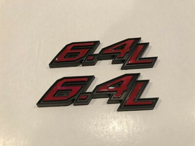 FORD 6.4L 6.4 POWER STROKE DIESEL TURBO DIESEL BODY EMBLEMS SET OF 2PCS ...