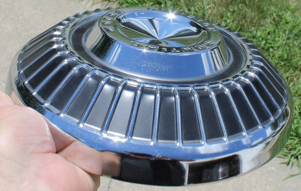 Set of 4 OEM 1964-1972 Pontiac Dog Dish Poverty Hubcaps GTO Lemans ...