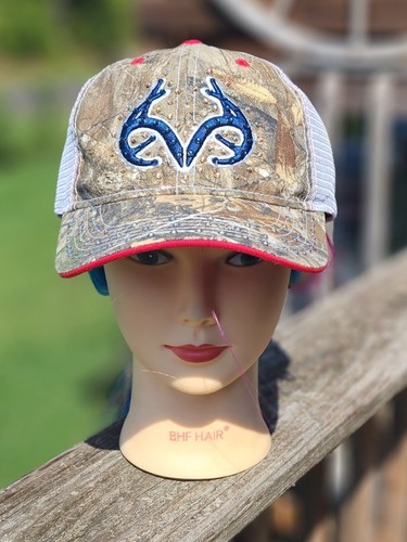 Ladies Realtree Camo BLING Trucker Hat Cap Adjustable | eBay