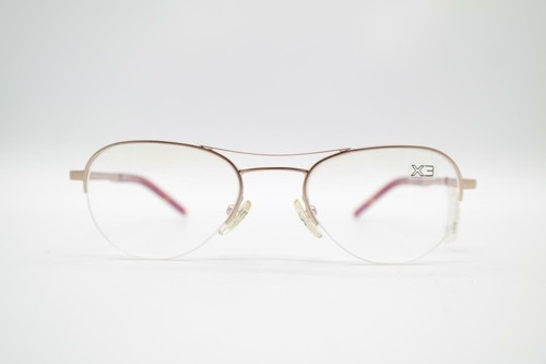 Vintage Triple X Dan Britse P1-03 Gold Half Rim Glasses Frame NOS | eBay