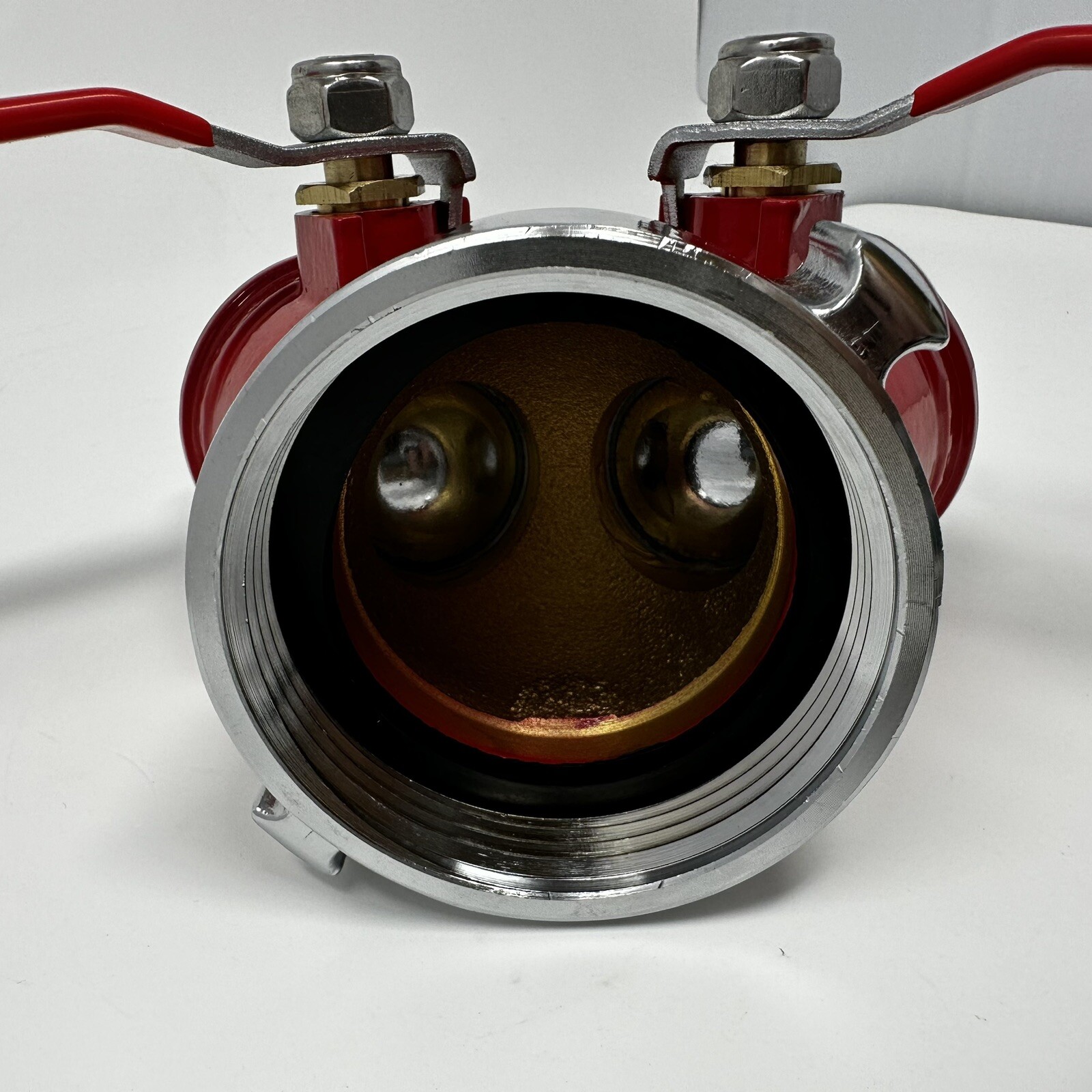 Gated WYE Valve for Fire Hydrants Fire Hose Splitter Brass 2.5" x 1.5"x ...