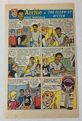 1986 Louisville Slugger toothbrush cartoon ad ~ ARCHIE AND DAVE ...
