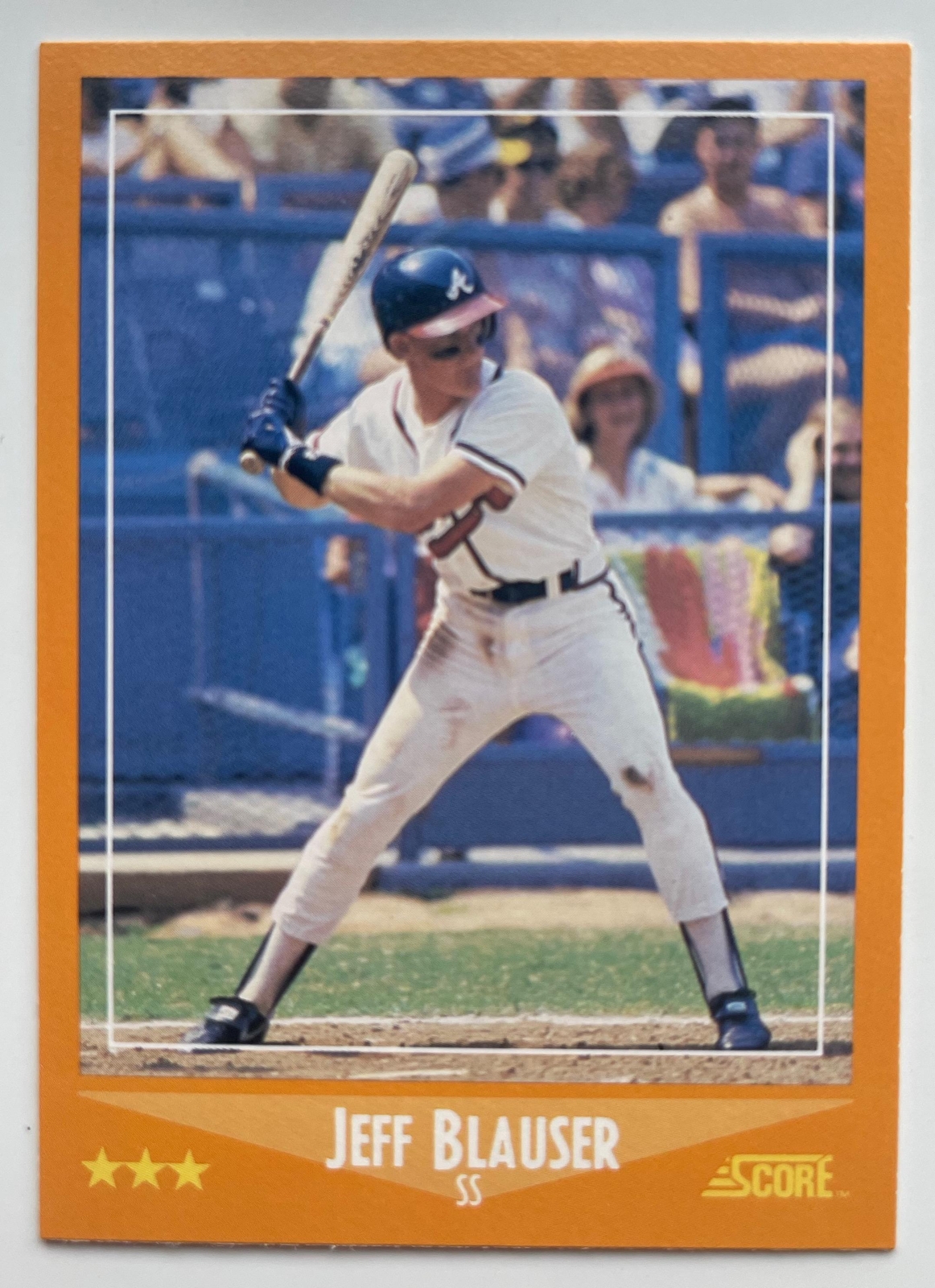 1988 Score #562 Jeff Blauser Atlanta Braves RC Baseball Card | eBay