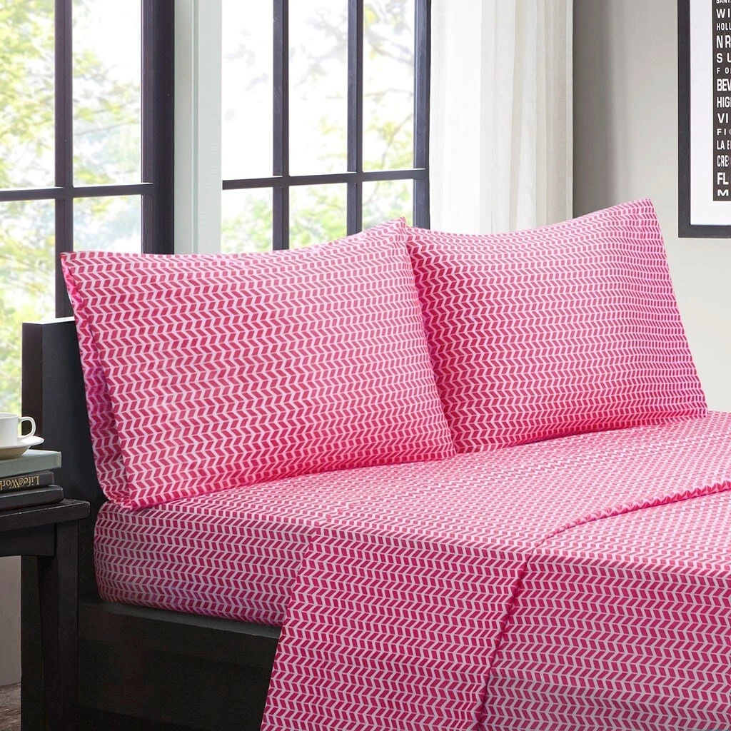 Hot Pink And White Chevron