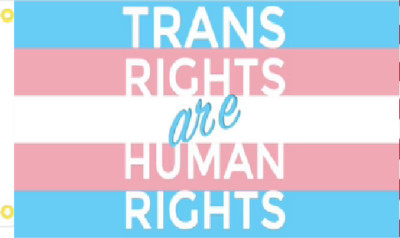12X18 TRANS RIGHTS ARE HUMAN RIGHTS FLAG Transgender Pride Flag ...