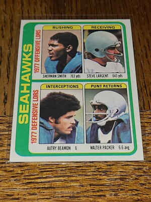 SEAHAWKS SHERMAN SMITH STEVE LARGENT AUTRY BEAMON WALTER PACKER 1978 ...