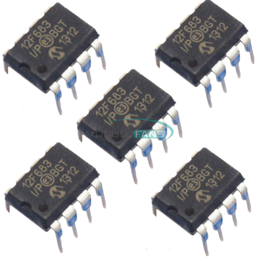 2PCS PIC12F683 PIC12F683-I/P 12F683 CHIP IC DIP-8 Microcontroller | eBay