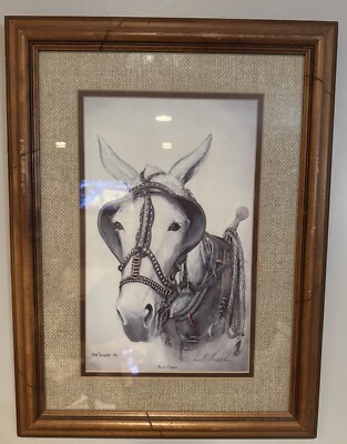 Fred Thrasher Signed Print Aunt Emma ~8 X 13 inches Mule Americana ...