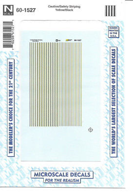 N Scale Microscale Decal Sheet 60-1527 Caution Safety Striping Yellow ...
