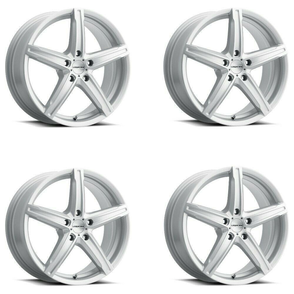 Set 4 17" Vision Street 469 Boost Silver Wheels 17x7 5x4.25 (5x108 ...