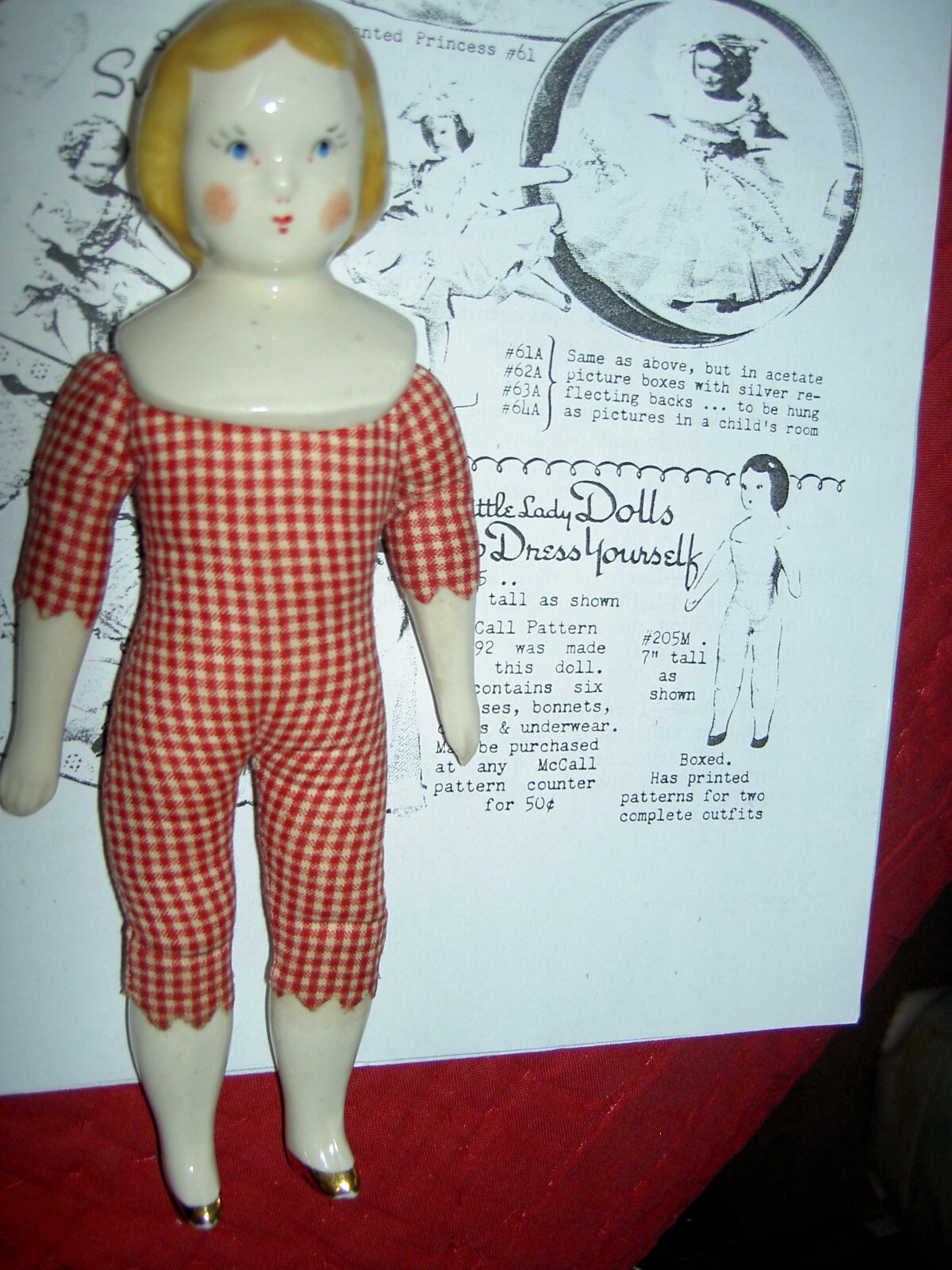 Rare RUTH GIBBS, 1940s "Little Women", "AMY", china doll #175 w/pencil ...