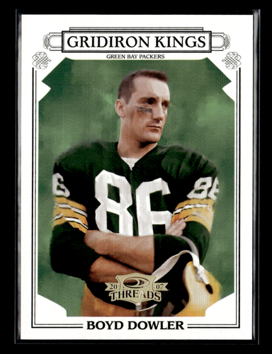 2007 Donruss Threads Boyd Dowler /100 Pro Gridiron Kings Gold Holofoil ...