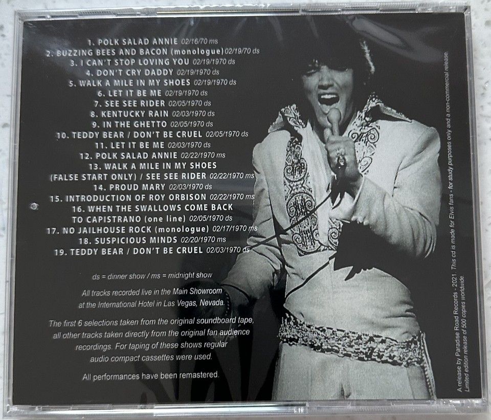 Elvis Presley cd - FEBRUARY 1970 - ON STAGE - THE ALTERNATE RECORDINGS ...