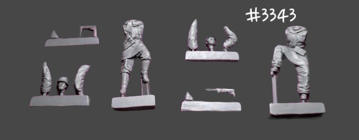 1/35 Resin Figure German WW2 Whermacht Officer w MP40 In A Fight Model ...