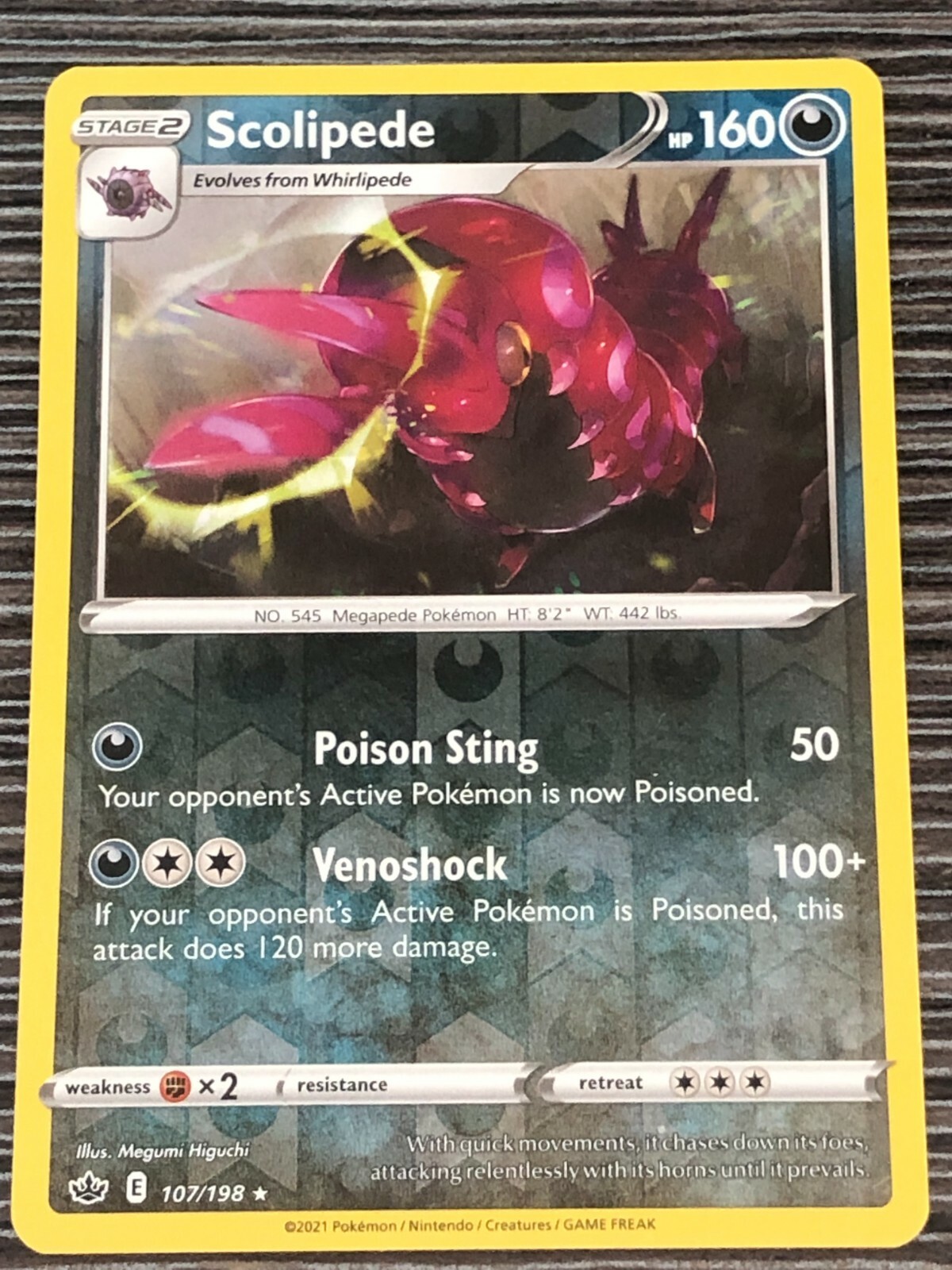 Pokemon Scolipede Card