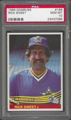 1984 Donruss Rick Sweet # 196 PSA 10 Gem Mint Seattle Mariners | eBay