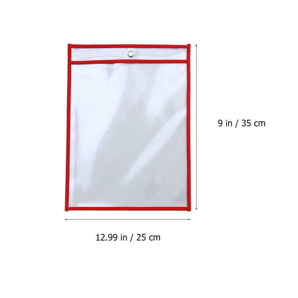 Document Wallet Transparent File Pockets Clear Dry Erase Folders ...