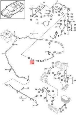 Genuine PORSCHE Breather Line Rear 95810631401 | eBay