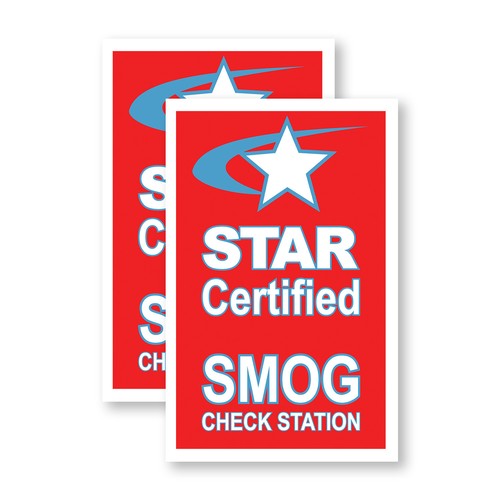 Star Certified Smog Check Station Heavy Duty A-Frame Sidewalk Sign ...