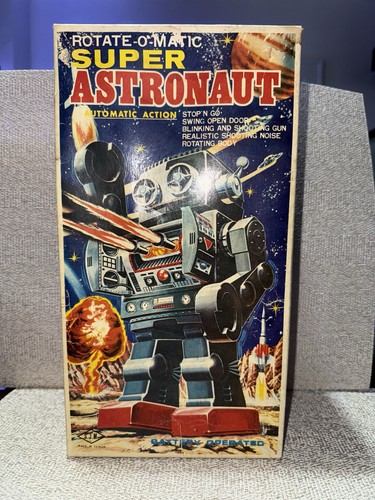 Rotate-O-Matic Super Astronaut Tin Toy Battery Operated with Box | eBay