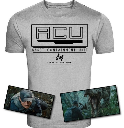 Jurassic World Inspired ACU (Asset Containment Unit) Screen-Printed T ...