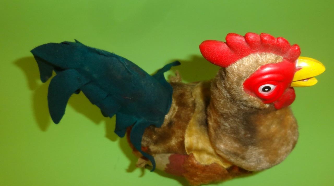 VTG CROWING ROOSTER TIN PLATE BATTERY ANIMAL TOYS YONEZAWA JAPAN 1950 ...