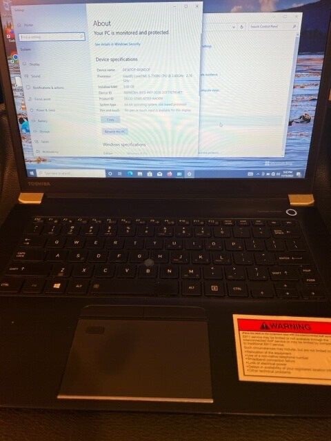 Toshiba X40D HD 1080P i5 7th Gen Gaming Laptop PC Computer | eBay