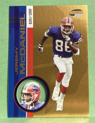 2001 Pacific Invincible JEREMY McDANIEL Gold /1000 Card 26 Bills | eBay