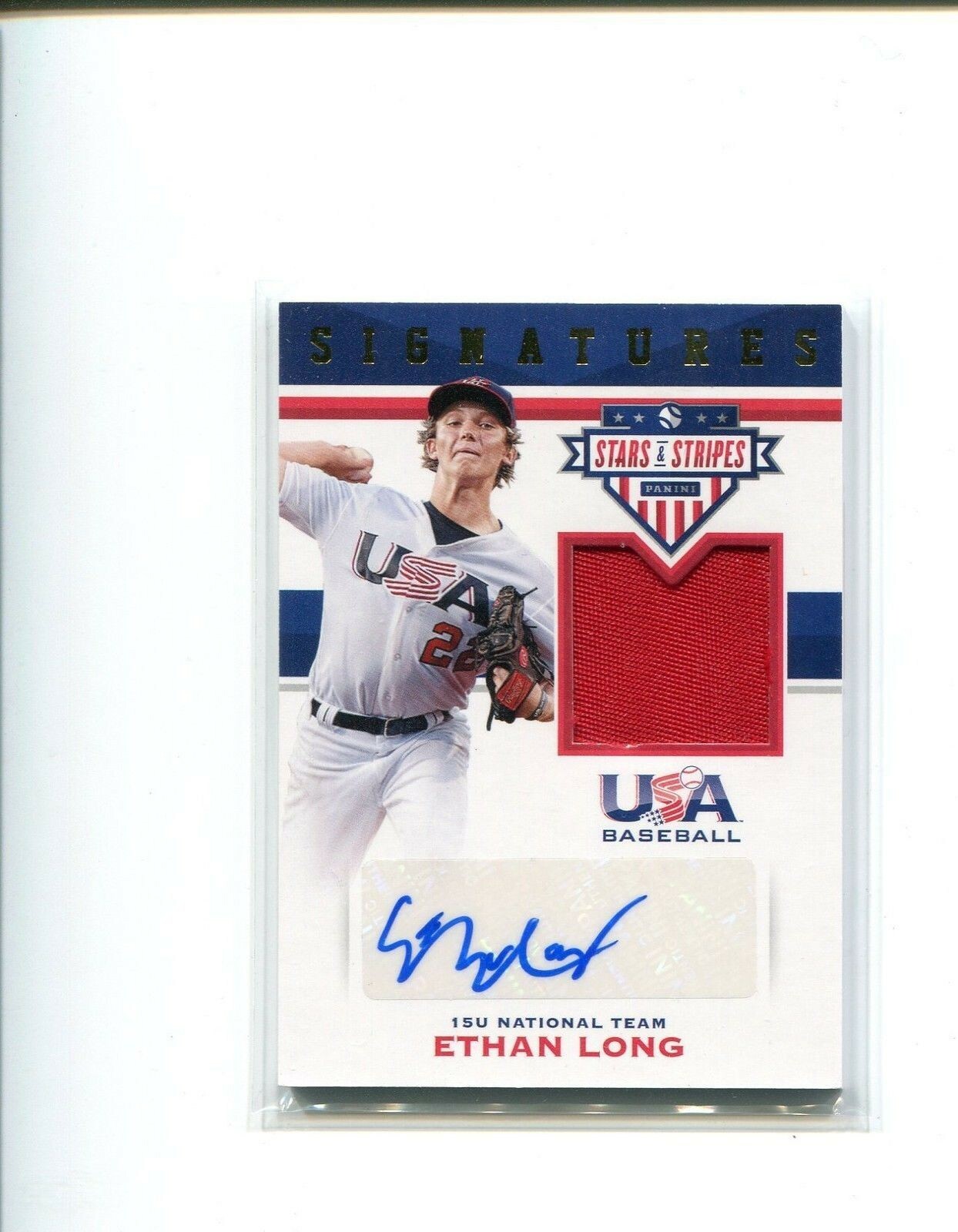 2017 Stars and Stripes Signatures USA 15U Team Ethan Long Auto Jersey 5 ...