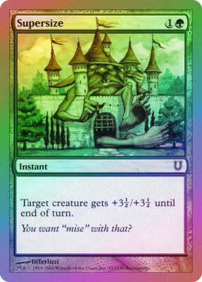 Supersize FOIL Unhinged PLD Green Common MAGIC THE GATHERING CARD ...