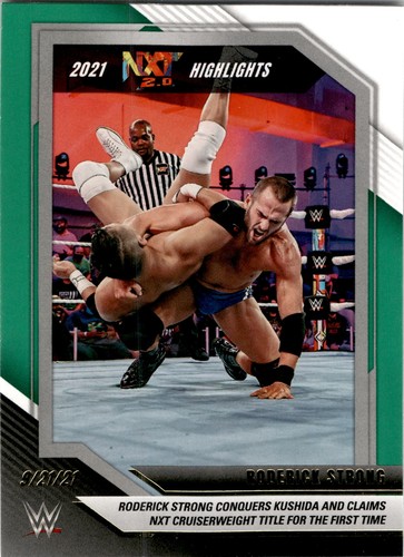 2022 Panini WWE NXT - 2021 Nxt Highlights Roderick Strong #28 Green for ...