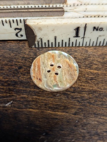 Mother of Pearl Hand-Carved Button Vintage 7/8" (4-Hole) Shell Textured ...