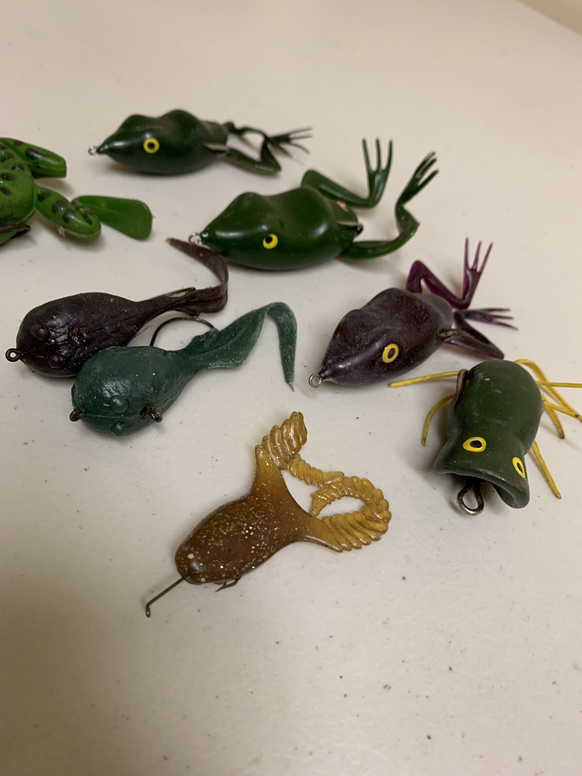 Lot Of 8 Vintage Rubber Frog Lures 1 Marked Snag Proof | eBay