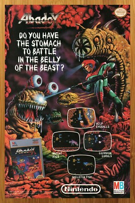 1989 Abadox NES Nintendo Print Ad/Poster Authentic Retro Video Game ...
