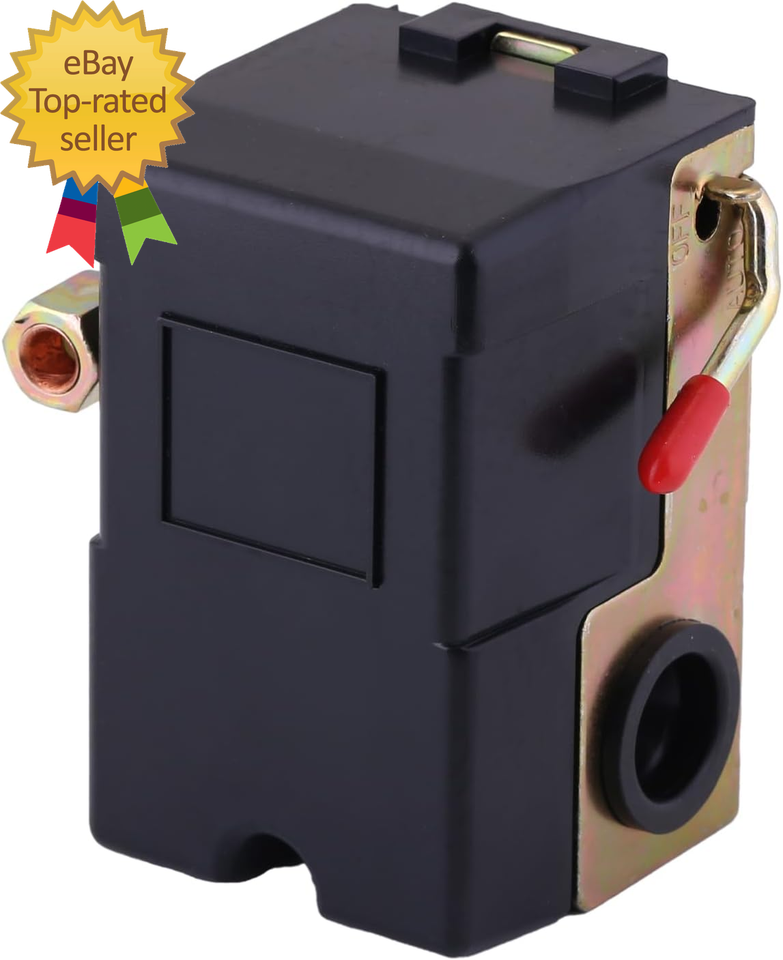 Air Compressor Pressure Switch 175 PSI Single Port 135-175 PSI Heavy ...