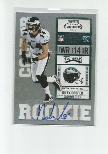 2010 PLAYOFF CONTENDERS #181 RILEY COOPER AUTO RC | eBay