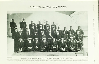 1902 Aufdruck Admiral Herr Compton Domville Offiziere Der Bulwark Namen ...